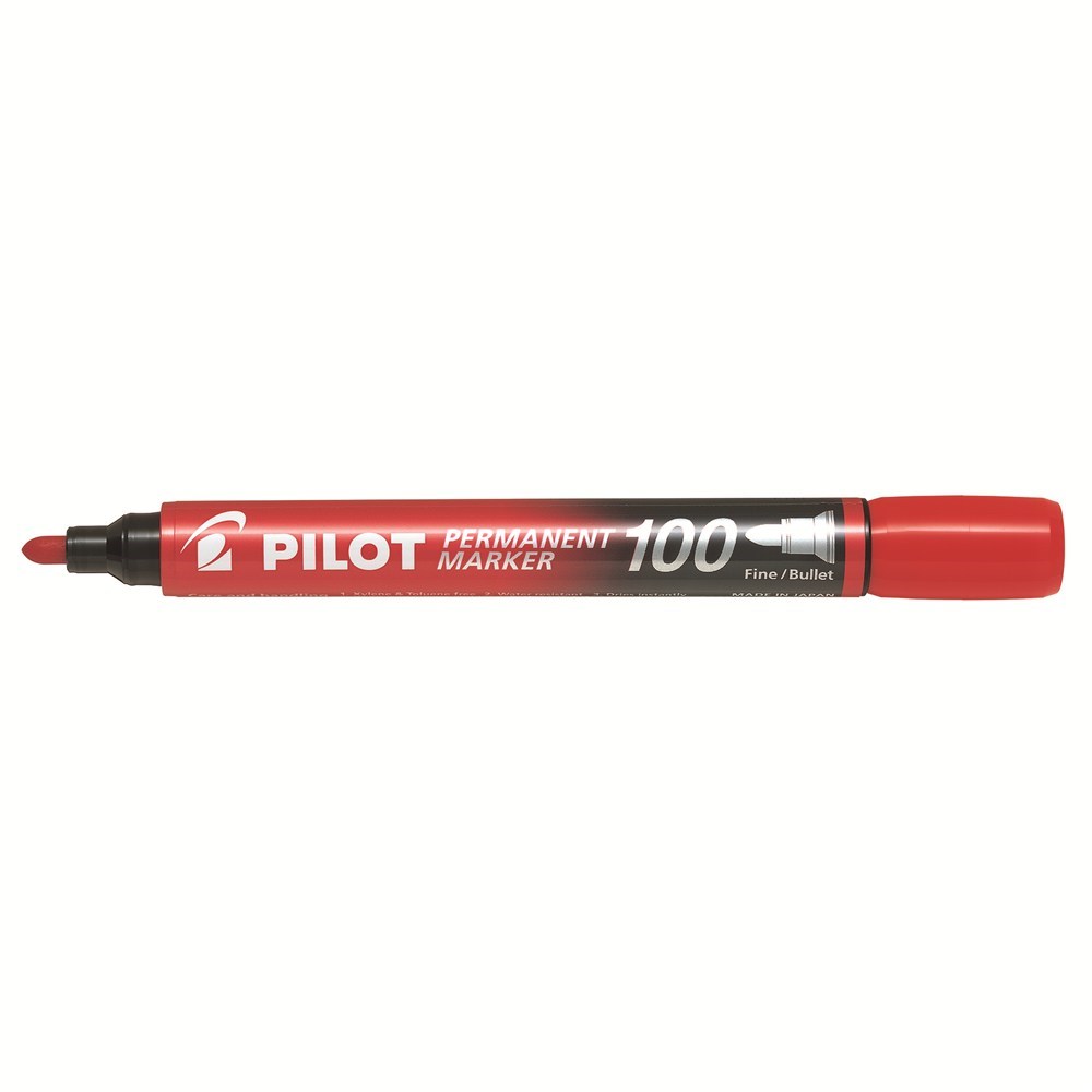 Markers & Highlighters - Pilot SCA-100 Permanent Marker Bullet 1mm Red ...