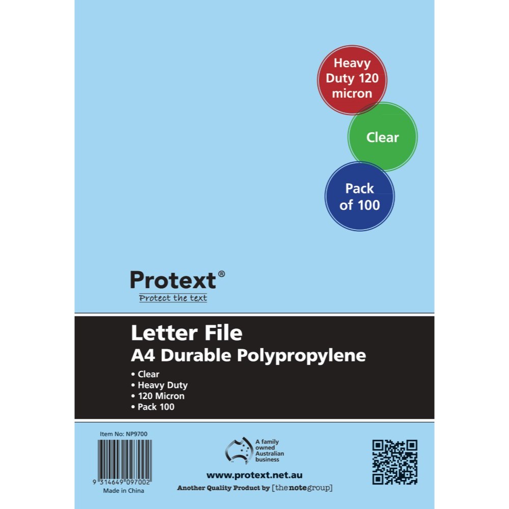 Files - Protext Letter Files A4 Polypropylene Clear Pack Of 100 ...